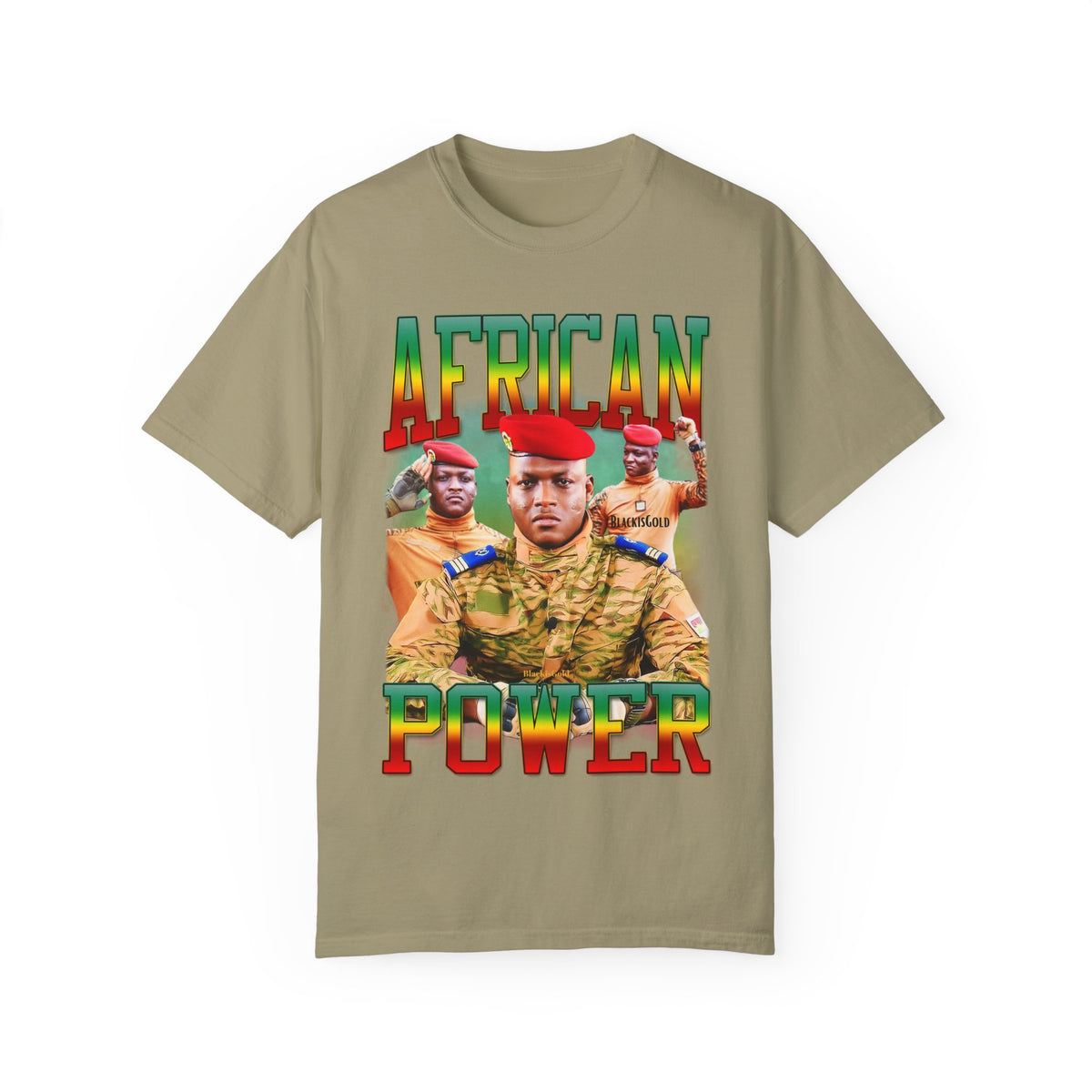 African Power - Ibrahim Traore T-Shirt – BlackisGoldco